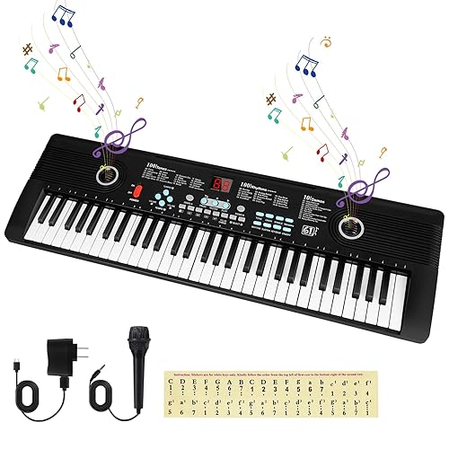 61 key keyboard Piano, Portable Electronic Digital Piano, Built In Dual ...