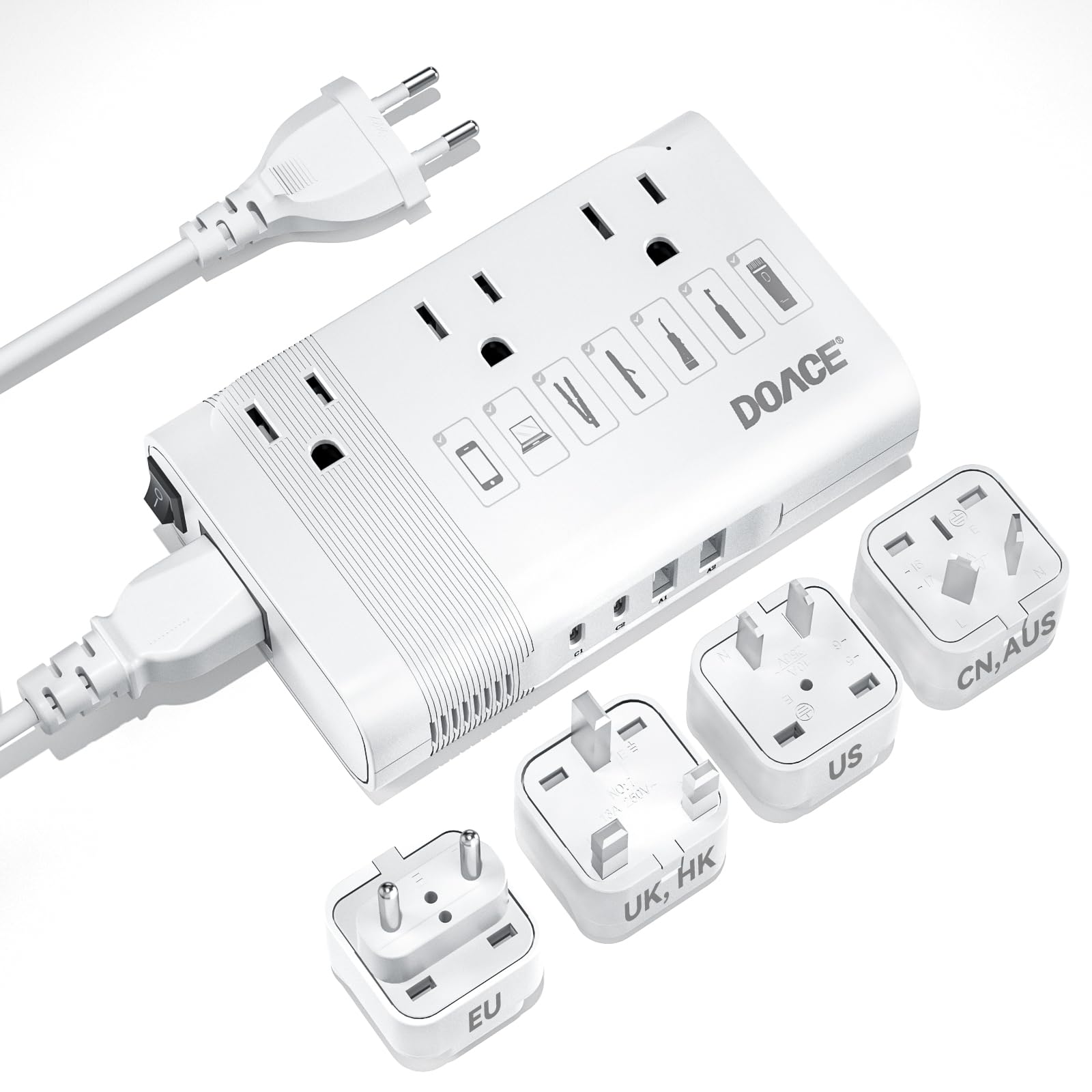 DOACE 350W Voltage Converter, AI 220V to 110V Converter and 50Hz to ...