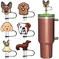 Amazon.com: Amreich Dog Straw Topper for Stanley Cup, 6 PCs Puppy Straw ...
