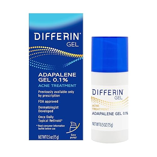 Differin Acne Treatment Gel, 30 Day Supply, Retinoid Treatment for Face ...