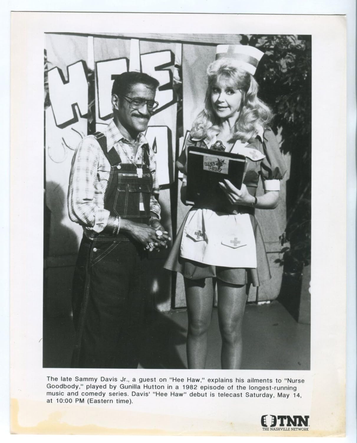 MOVIE PHOTO: Hee Haw 8"x10" B&W Promotion Still Sammy Davis Jr. Gunilla ...