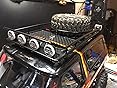 Amazon.com: Black Metal Roof Rack with 4LED Lights for 1:10 RC Rock ...