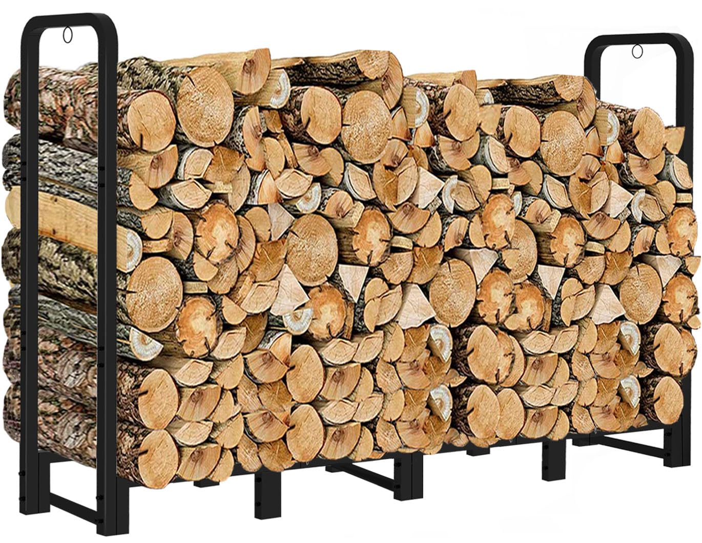 Artibear Firewood Rack Outdoor 8ft Heavy Duty Logs Holder for Indoor ...