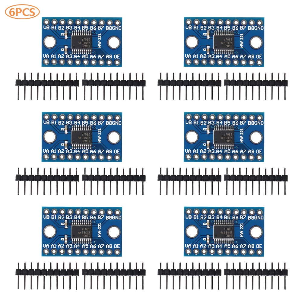 6pcs TXS0108E 8 Channel Logic Level Converter Module 8-Bit 8 CH Logic ...