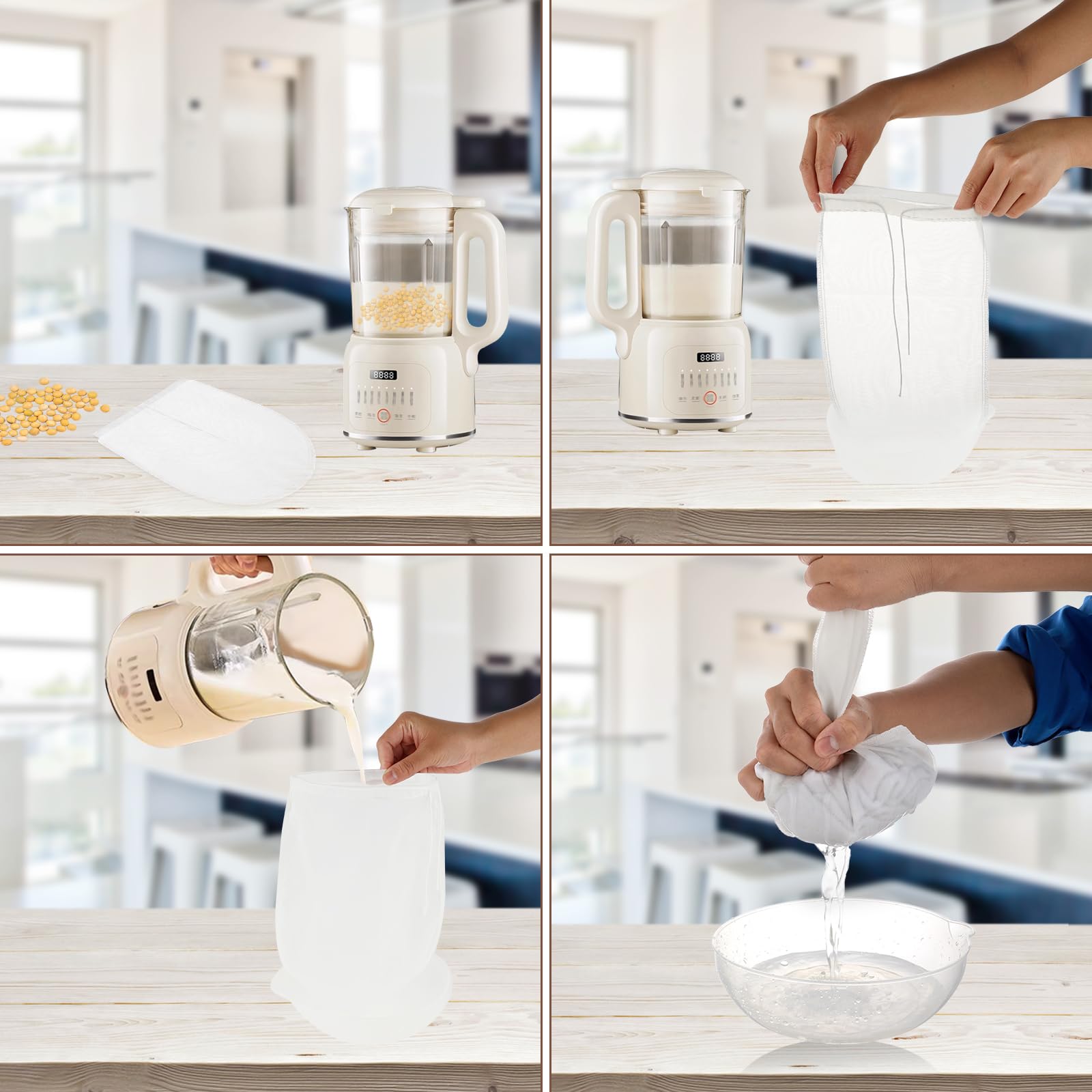 Mua Cheese Bags, 3 Pack 12" x 10" Nylon Reusable Fine Mesh Cheesecloth ...