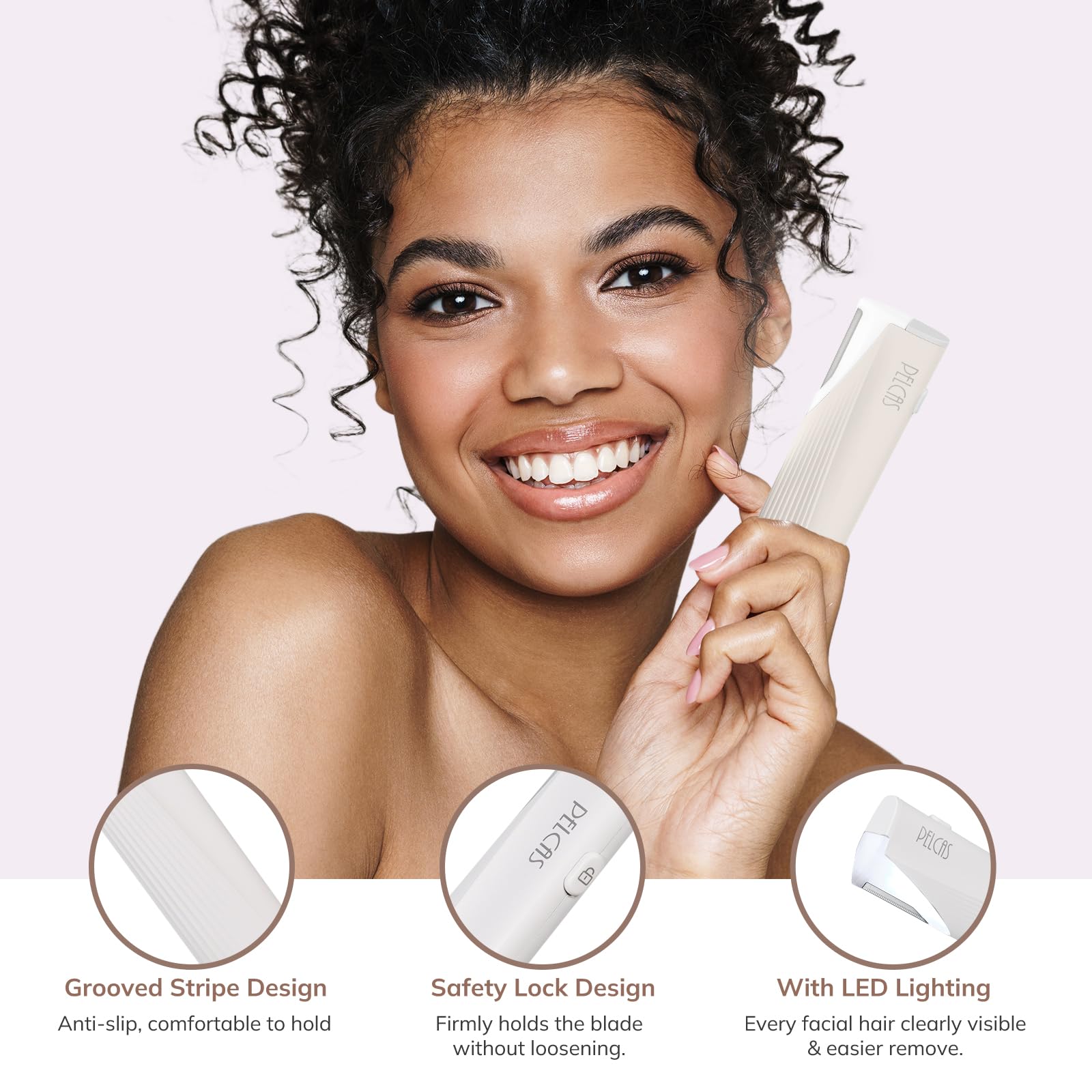 Mua PELCAS Electric Dermaplaning Tool for Face with LED Light, Mini ...