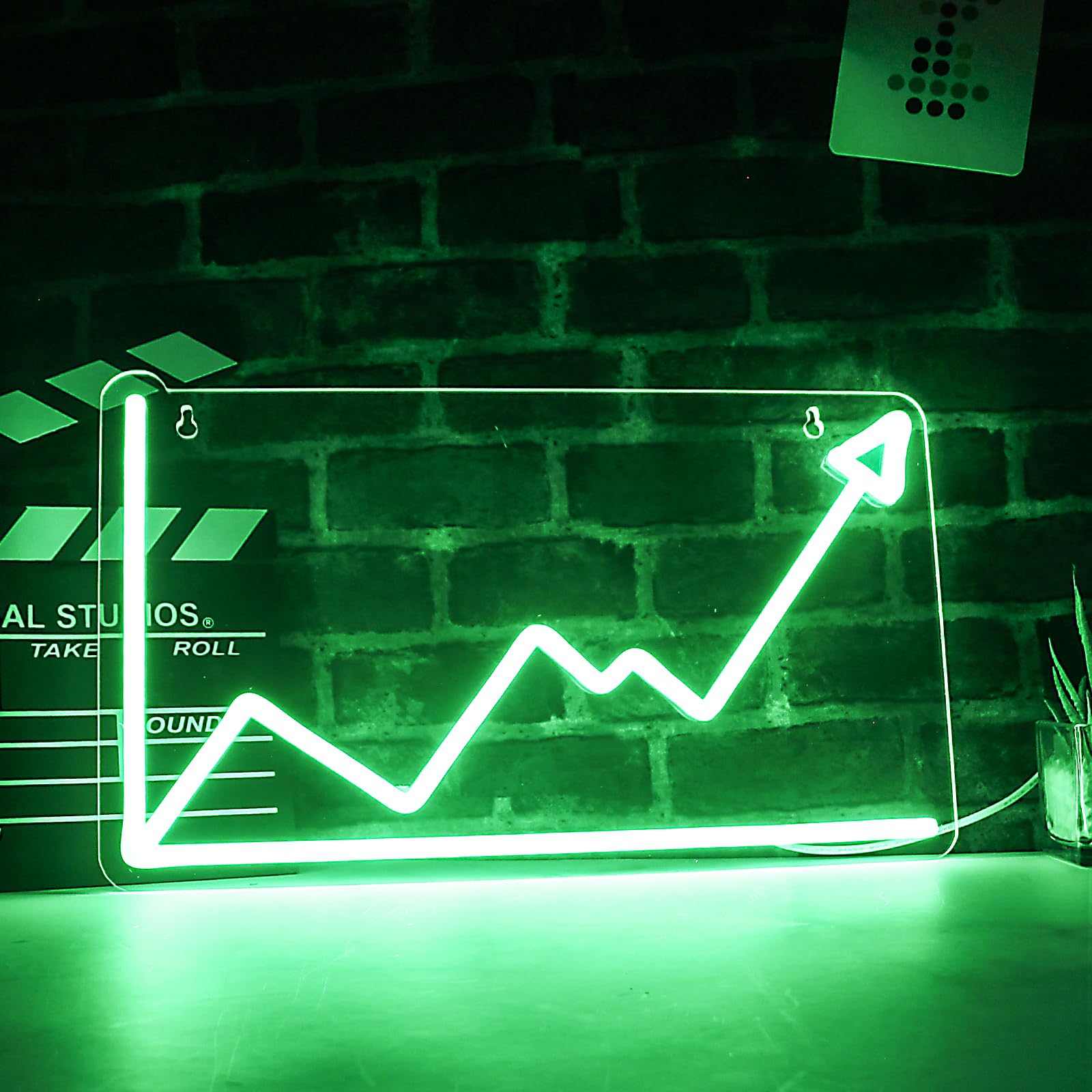 Stock Market Trend Neon Sign Line Chart Neon Light LED Neon Sign for ...