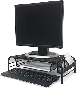 Amazon.com: Mind Reader MESHMONSTA-BLK Metal Mesh Monitor Stand and ...