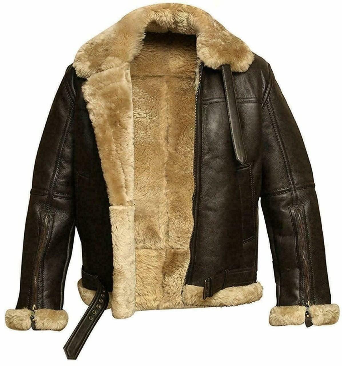 RAF Aviator B3 Shearling Sheepskin Leather Bomber Jacket For Men for sale | Las Vegas, NV ...