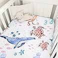 Amazon.com: Ocean Animals Corals Sea Weeds Baby Crib Sheet 52''x28 ...