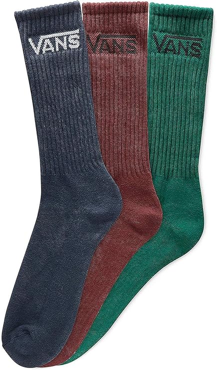 Vans Classic Crew evergreen Pack of 3 Socks size L/XL : Amazon.co.uk ...