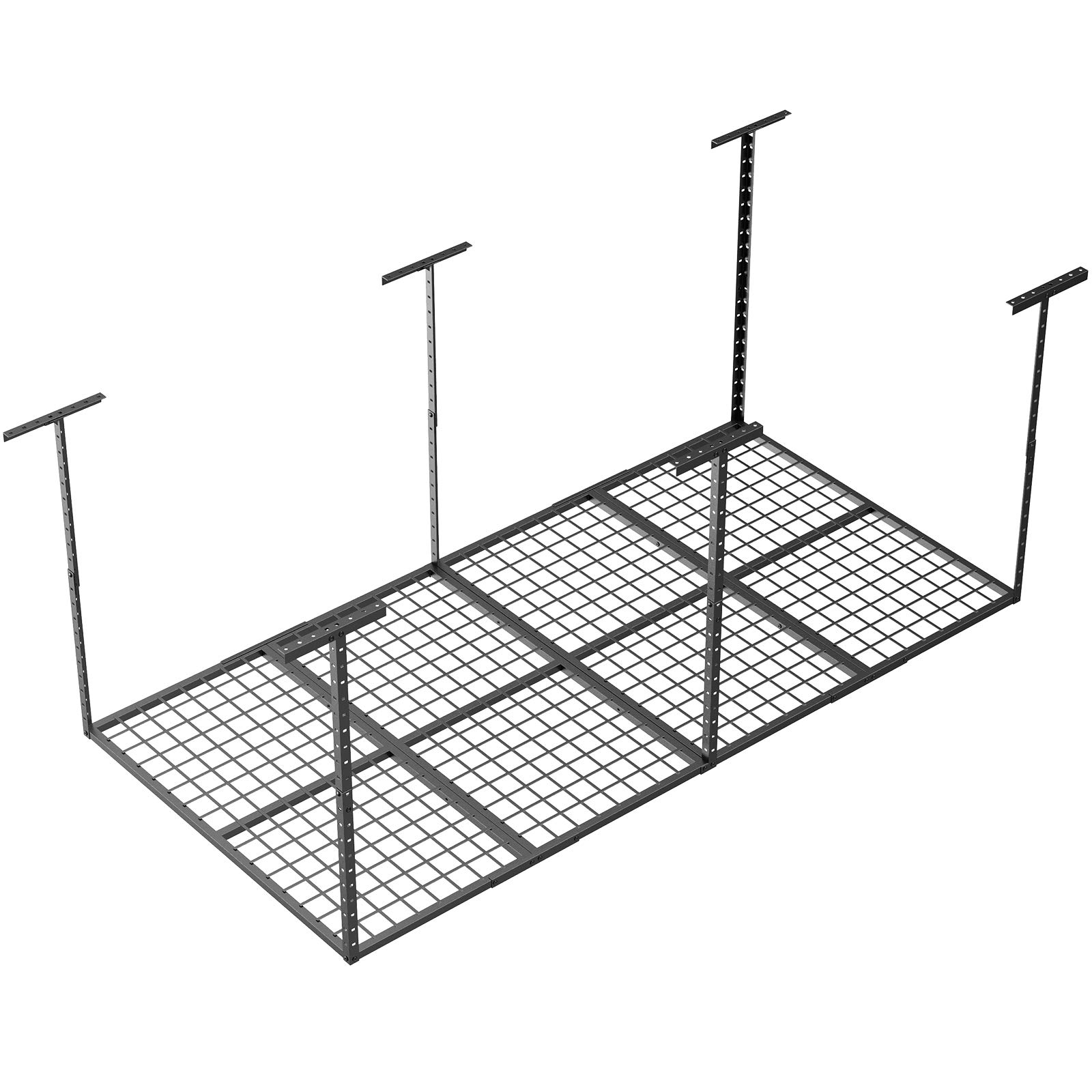 4x8 Heavy Duty Steel Overhead Garage Ceiling Storage Rack, Adjustable ...