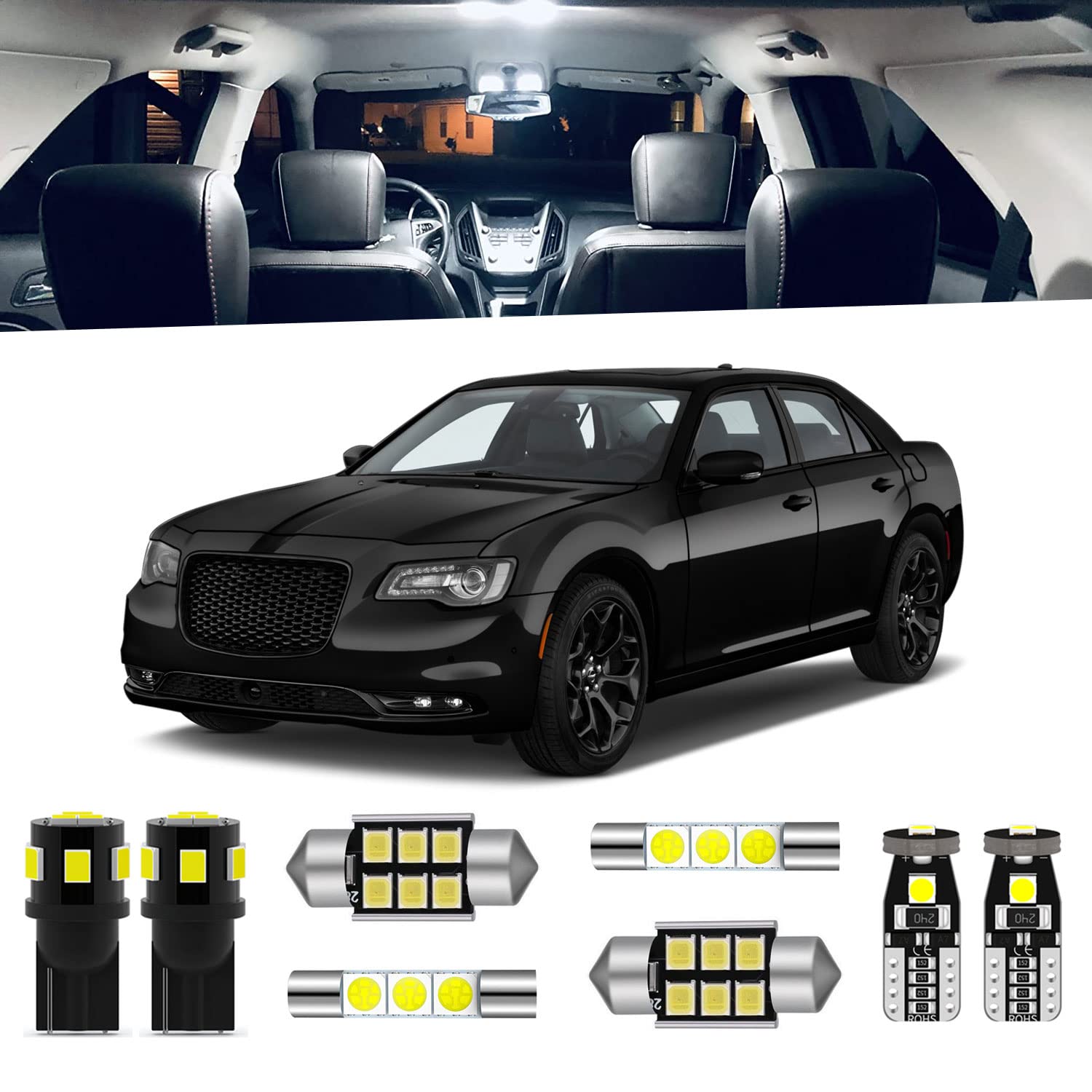 Mua ENDPAGE 17-Pieces White LED Interior Lights Kit for Chrysler 300 ...