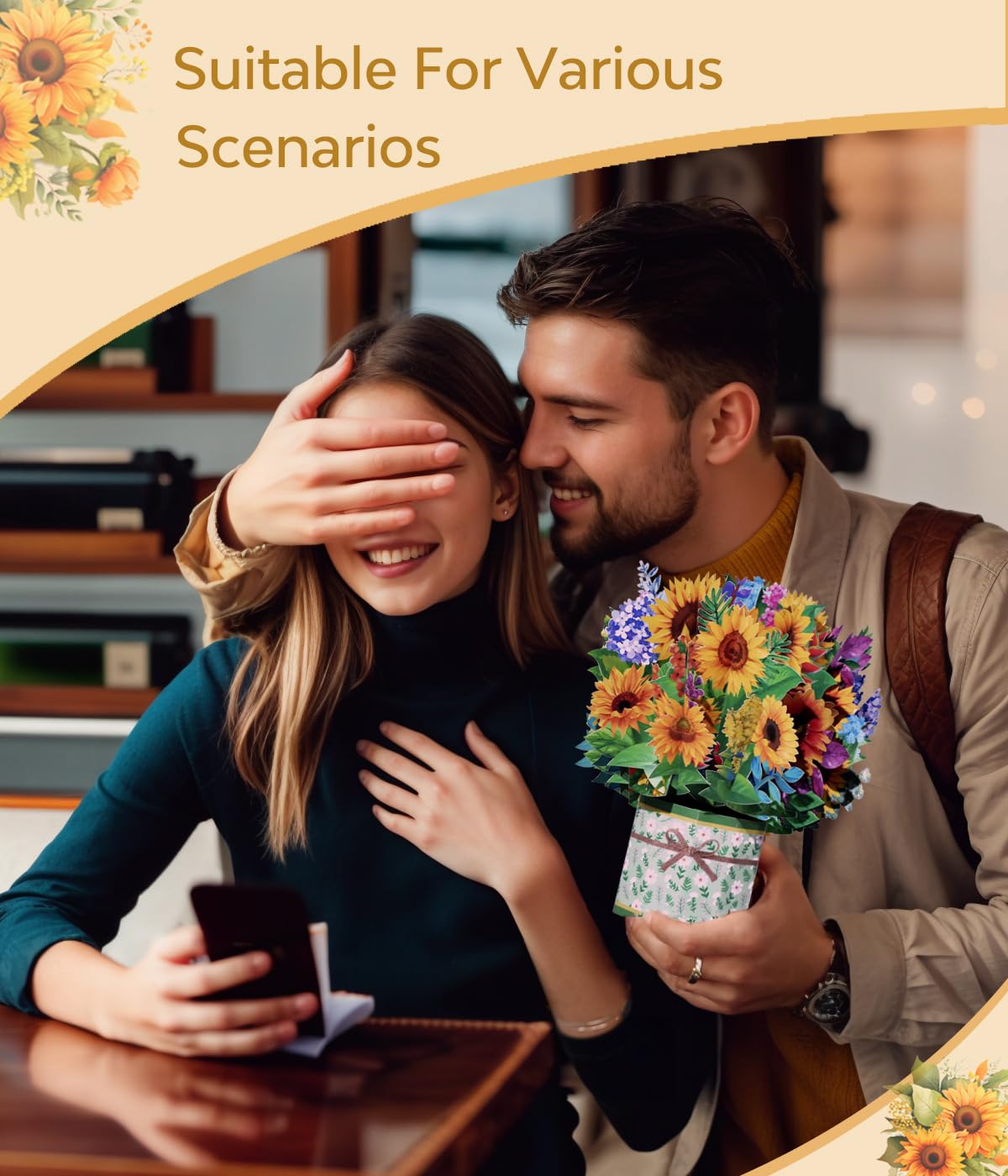 Mua Magic Ants Pop Up Cards, Thank You Card, Sunflower Card, 9 inch ...