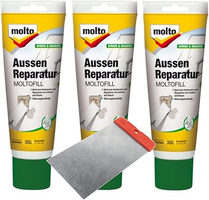 Molto Reparatur Aussen Fertigspachtel 3 x 330g Moltofill Aussenspachtel ...