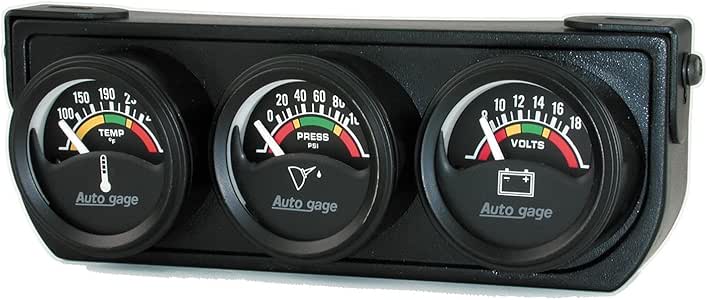 Auto Meter 2391 1-1/2" Short Sweep Electric Three-Gauge Console, Gauge ...