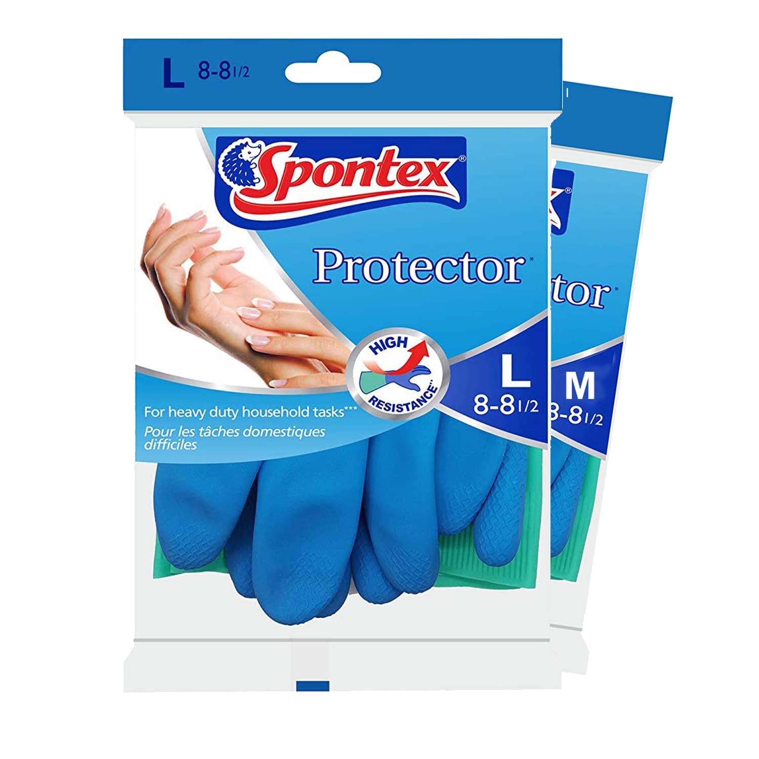 Spontex Protector Gloves, Heavy Duty & Extra Long Cuffs for Washing ...