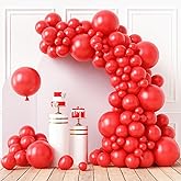 Amazon.com: RUBFAC 129pcs Red Balloons Different Sizes 18 12 10 5 Inch ...