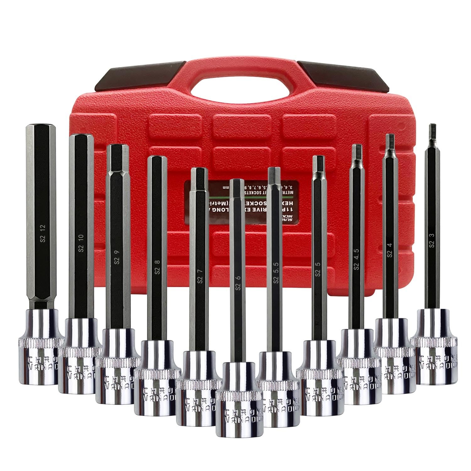 Mua SUNHZMCKP 11 Piece Long Allen Socket Set 3/8" Drive, Metric(3-12 mm ...