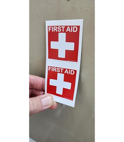 First Aid Sticker "First Aid Kit" Funny Bumper Sticker - 3x1 Inch Red ...