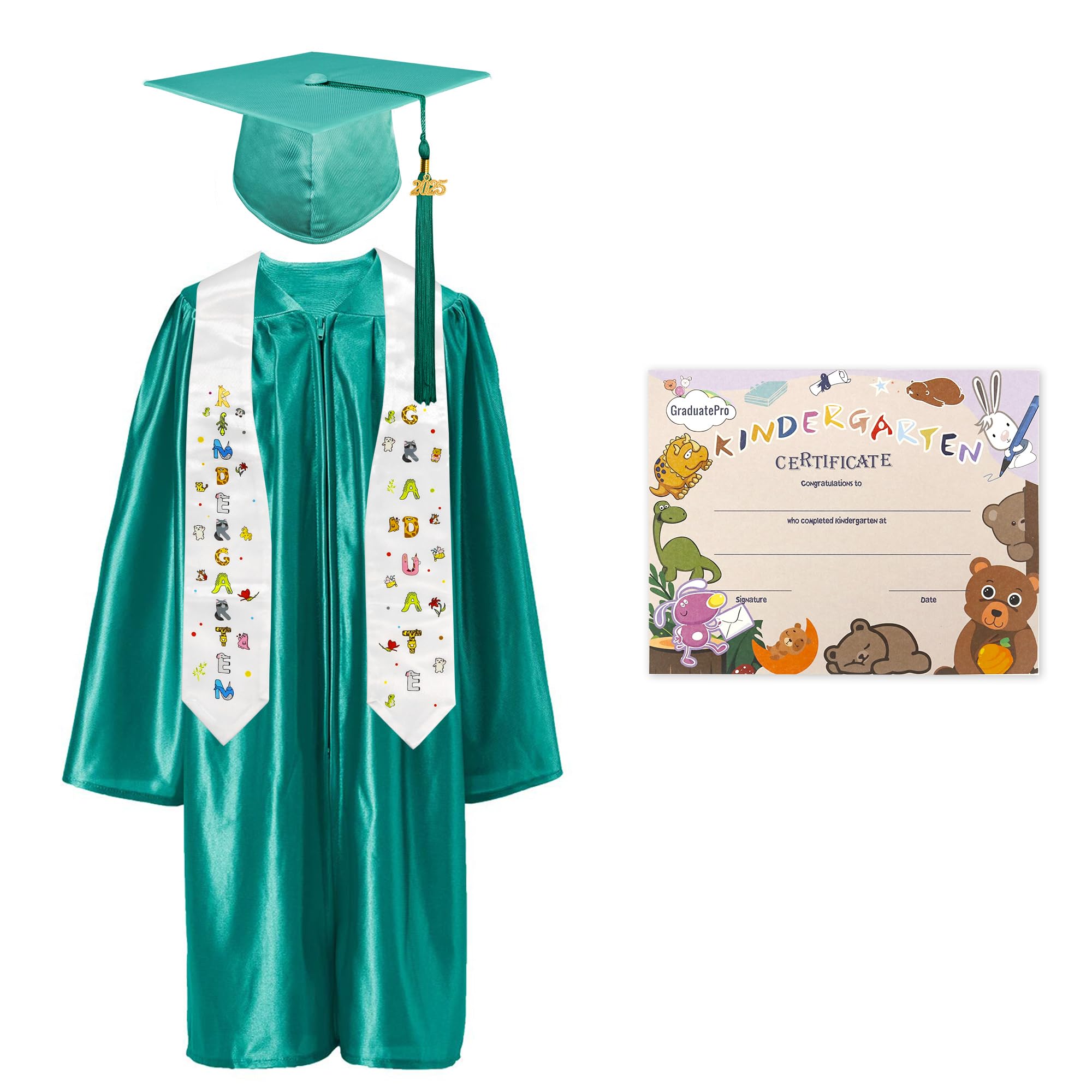 GraduatePro Kindergarten Graduation Cap and Gown Package Class of 2025 ...