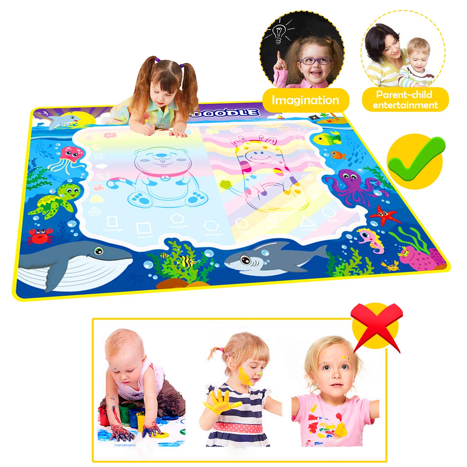 Lavagne Doodle Tappeto Magico Grande Acqua Tappeto da Disegno per ...