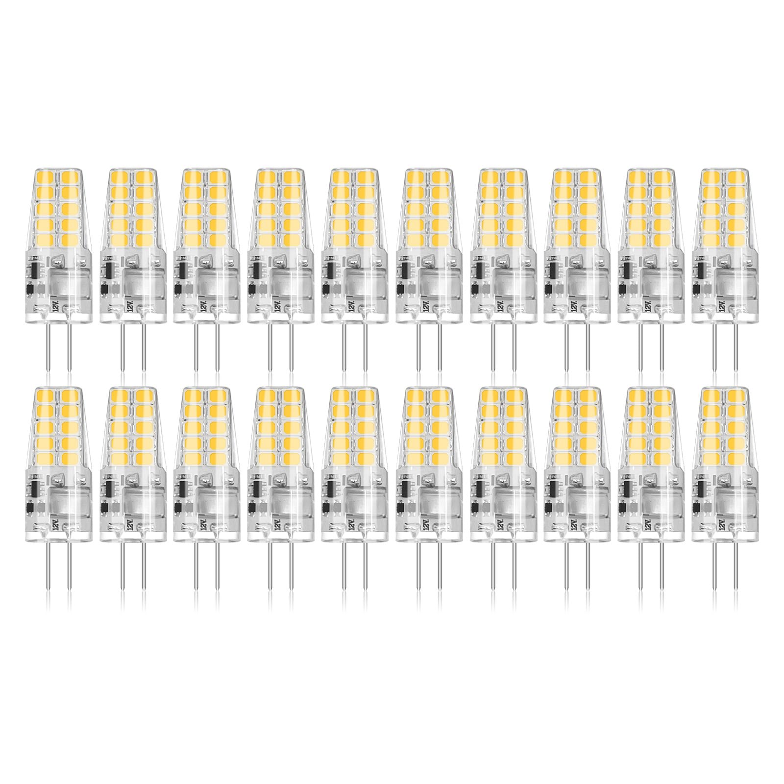 BUBO 20 Pack G4 LED Bulb 2W Equivalent 30W 3000K Warm White 250 Lumens ...