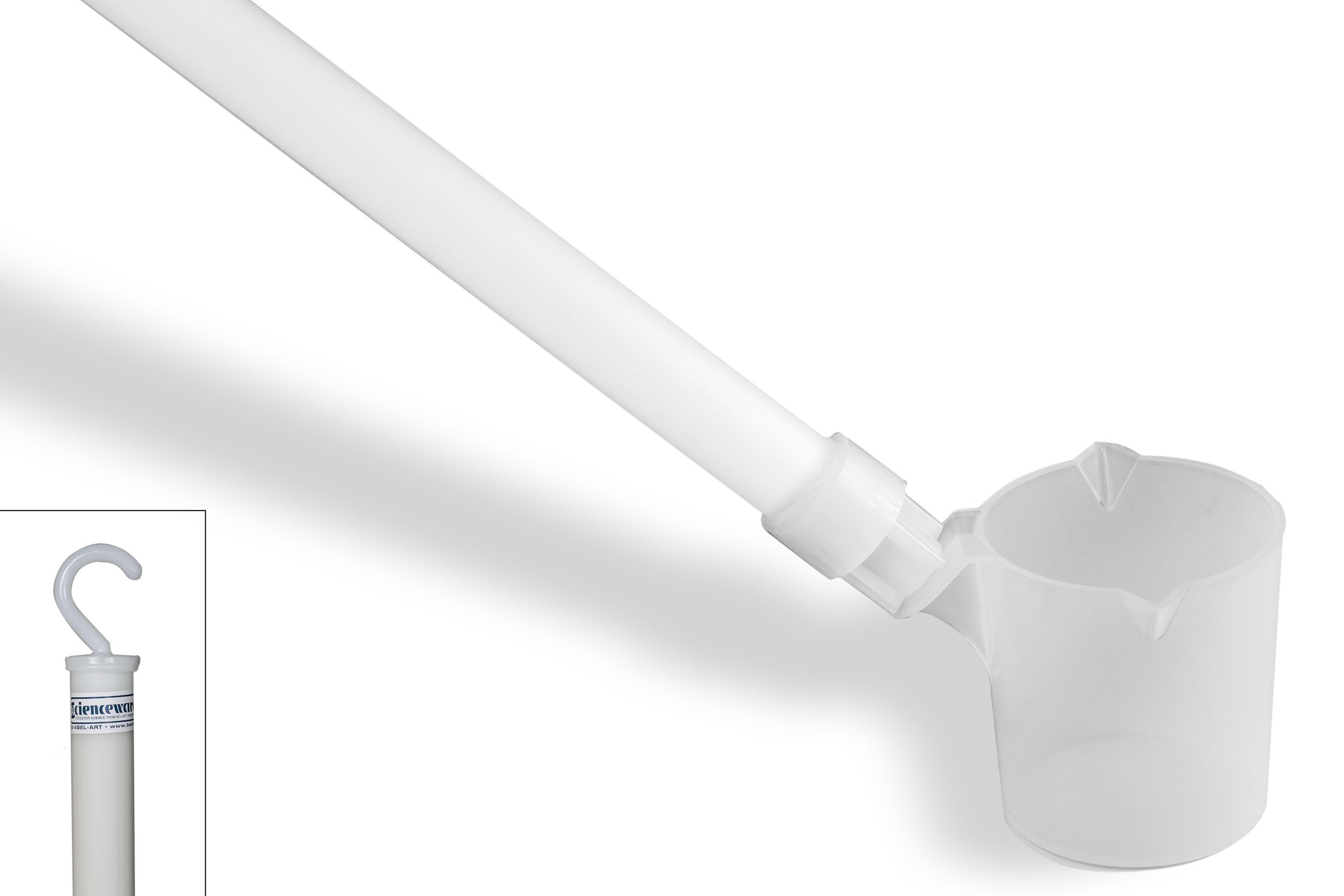 SP Bel-Art 6ft Economy Long Handle Dipper– 500ml Polypropylene Sampling ...