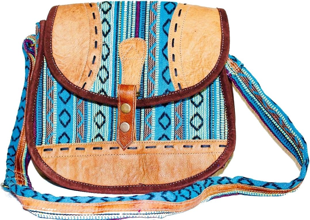 Yak Handmade Raw Leather & Cotton Bag | Each YAK bags has its own ...