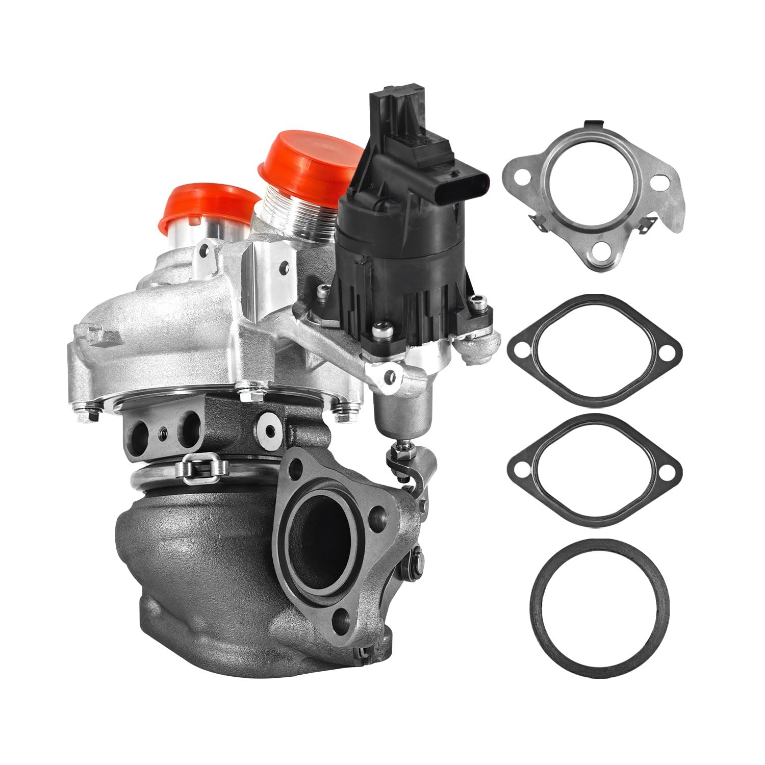 K03 Right Complete Turbocharger Turbo Kit with Gasket & Wastegate Actuator Replacement for Ford ...