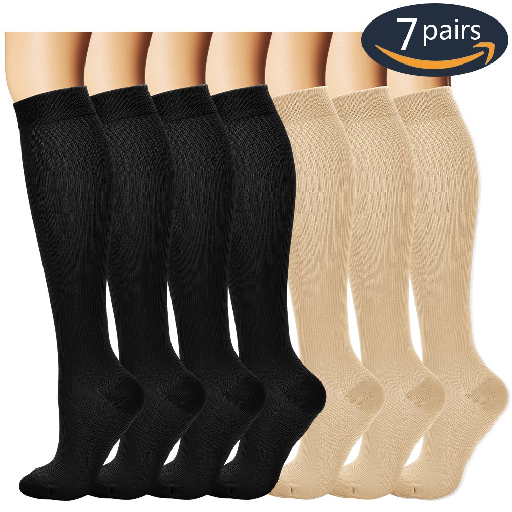 Amazon.com: MEILYLA 20-30 mmHg Gradient Compression Stockings Pantyhose ...
