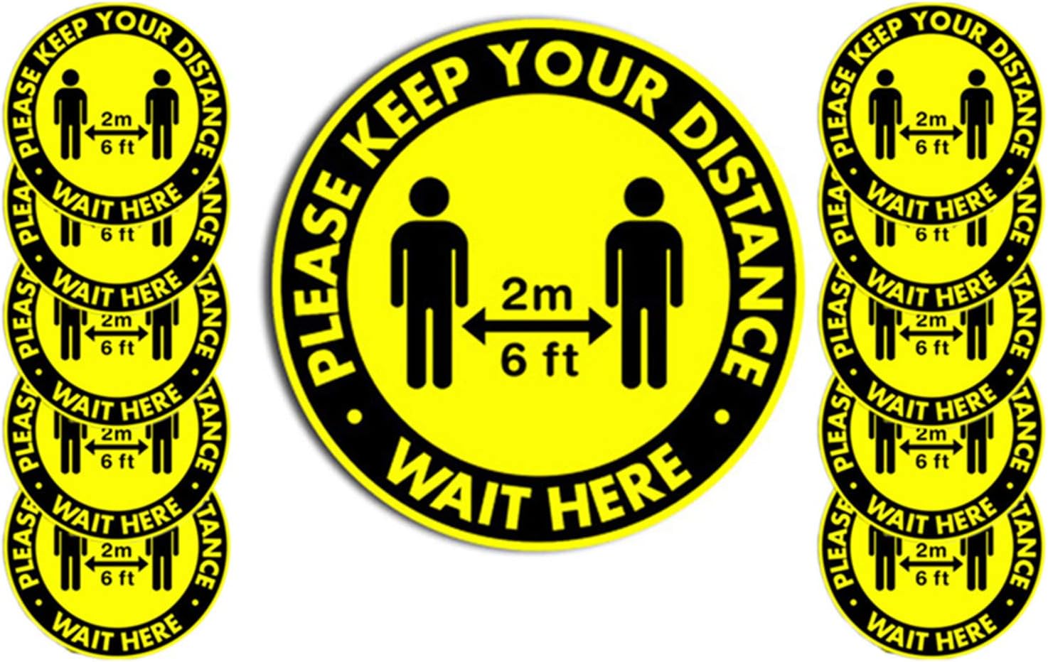 Social Distancing Floor Sticker, Please Keep Social Distance, Stand ...