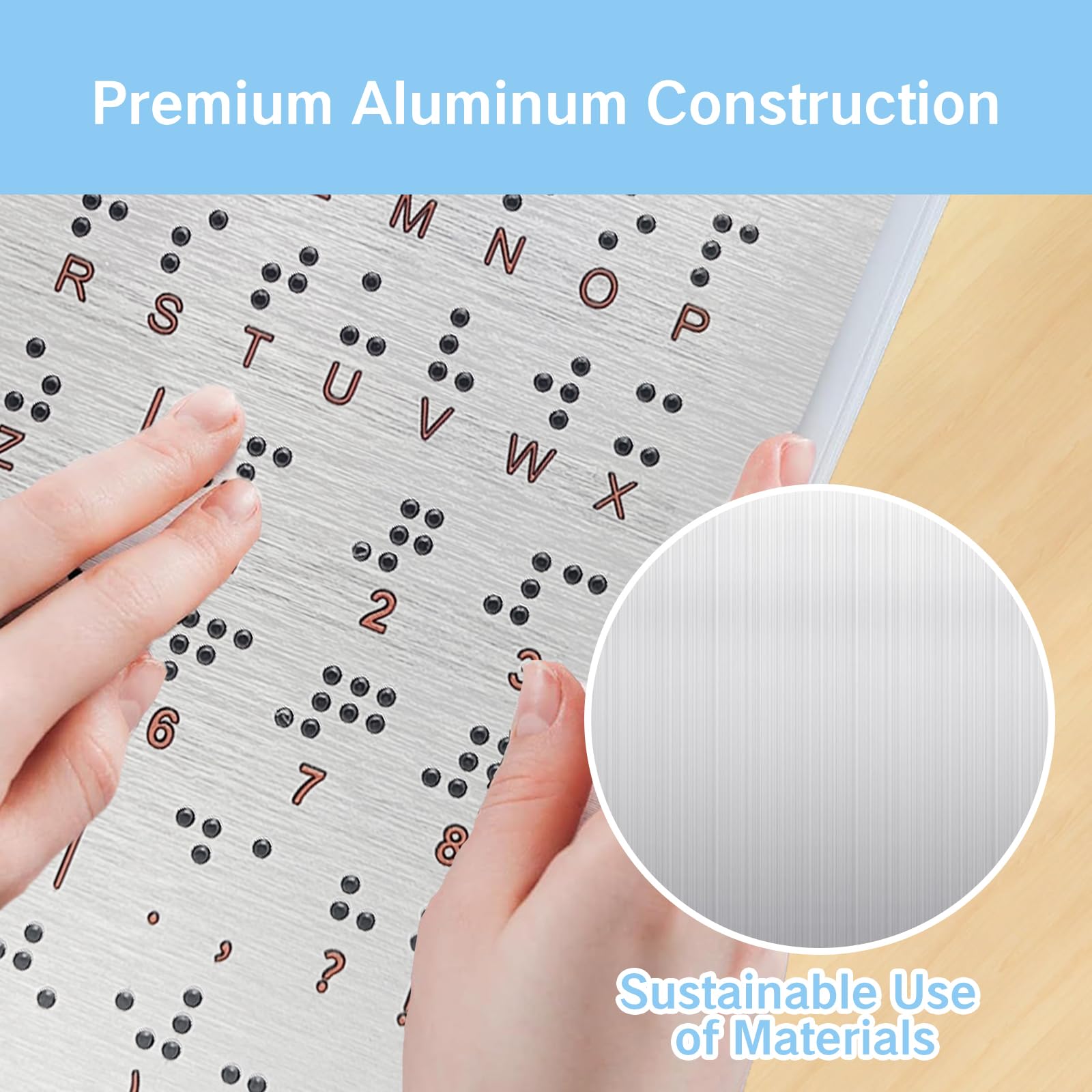 YAFIYGI Braille For Beginners Alphabet Board With Raised Dots Learning ...