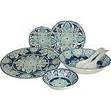 Amazon.com | Denby Monsoon Cosmic 4-piece Place Setting: Dinnerware ...