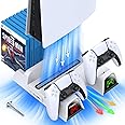 Amazon.com: OIVO PS5 Stand with Suction Cooling Fan and Dual Controller ...