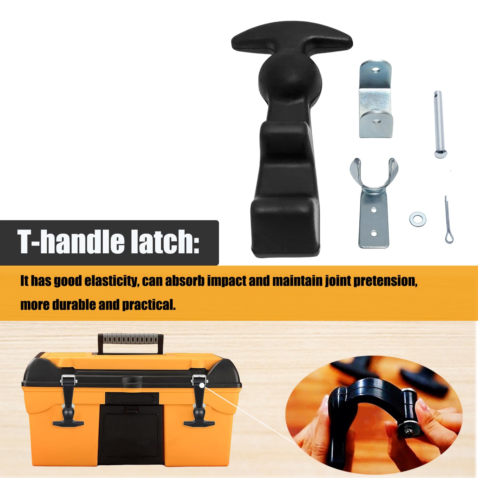 Rubber Flex T Handle Rubber Hood Latch For Tool Box Vehicle Engine Hood ...