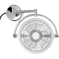 Amazon.com: VIVI- 8 in. Wall Mount Swivel Fan with Folding Arm (White)