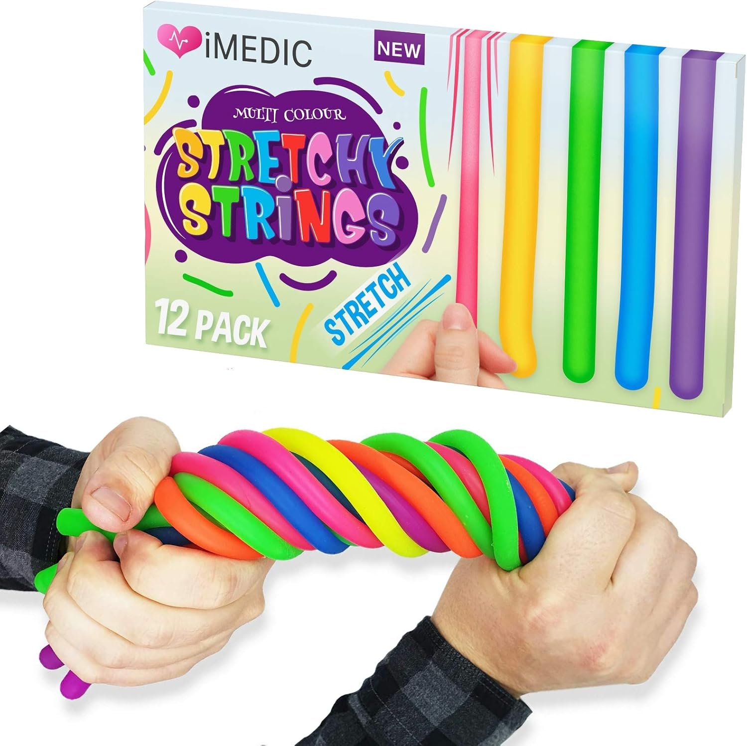 iMedic 12pcs Stretchy Strings - Sensory Fidget Toys For Children or ...
