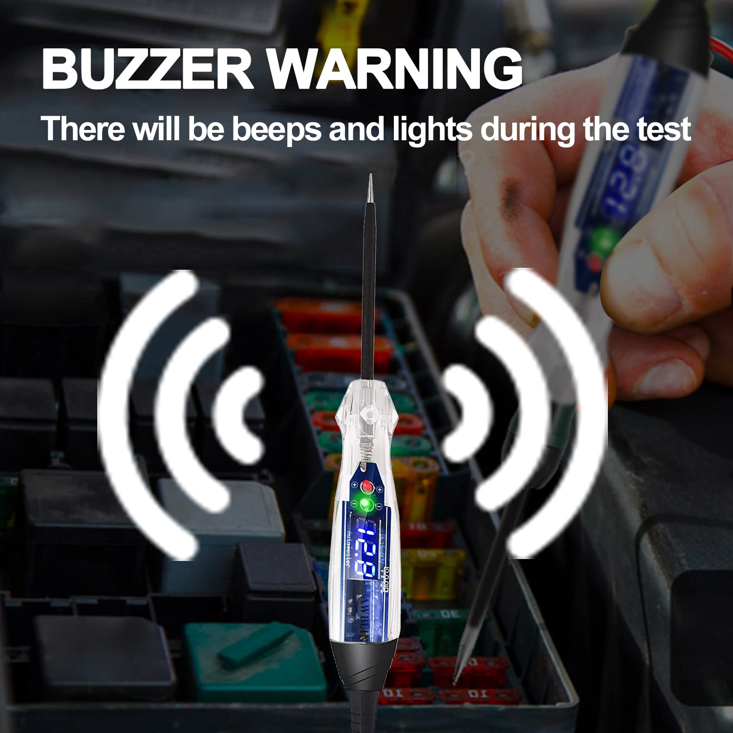 AWBLIN Upgraded Automotive Buzzer Test Light 4-60V DC Digital LED ...