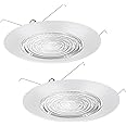 Glooglitter 2 Pcs 6 Inch Shower Trim for Recessed Light Cover White ...