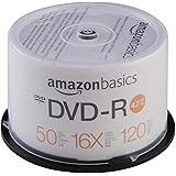 Amazon.com: Amazon Basics 4.7 GB 16x DVD+R Blank DVD Discs - 100 Pack ...