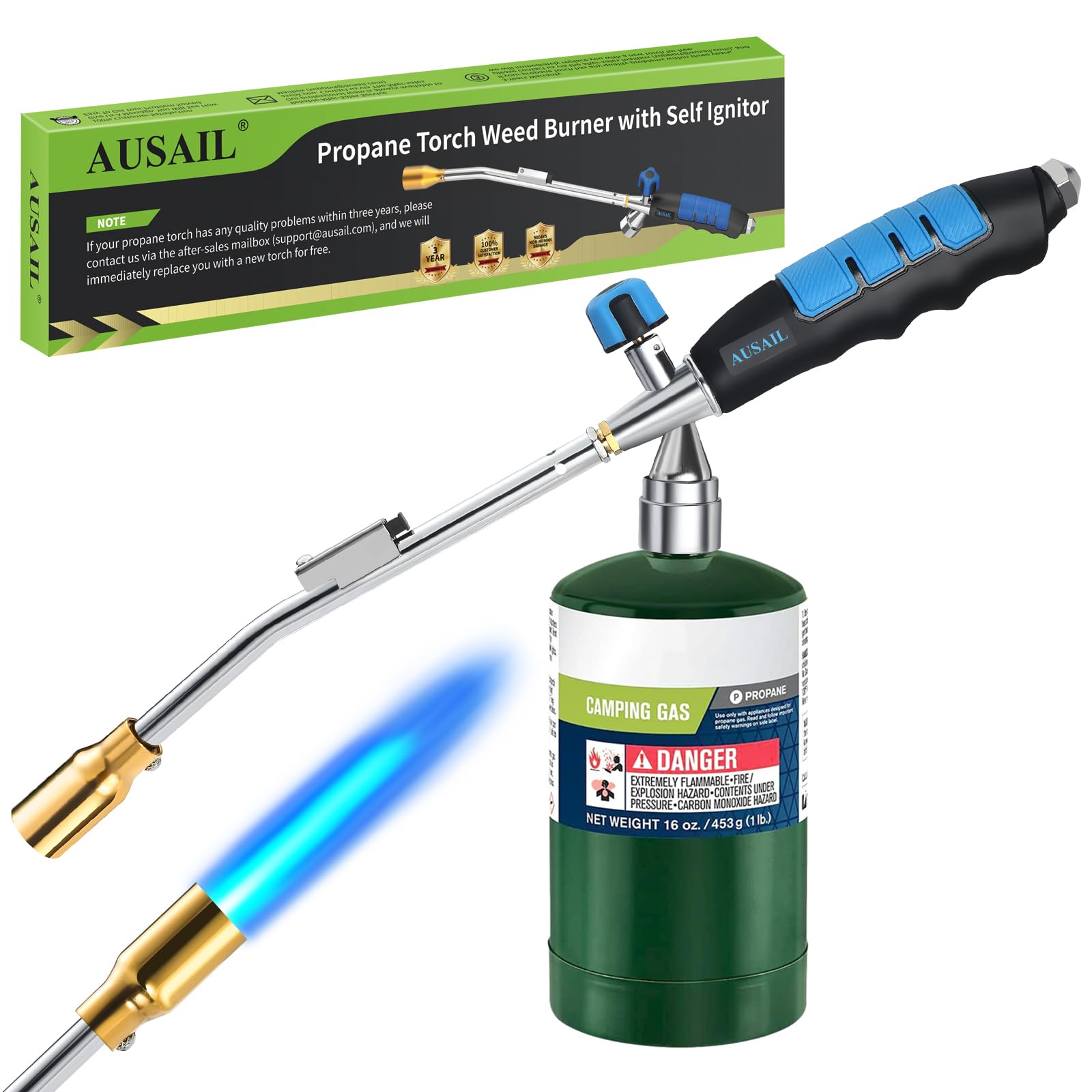 Grill Torch Charcoal Starter, Propane BBQ Torch 50,000BTU,Grill Torch ...