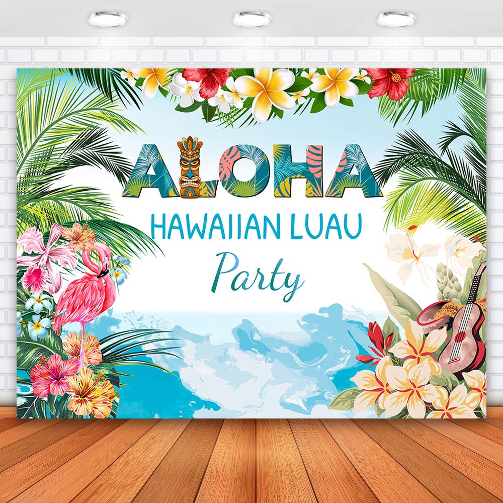 Maijoeyy 7x5ft Aloha Backdrop Luau Party Backdrop Hawaii Tropical ...
