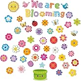 Amazon.com: Whaline Hello Spring Cut-Outs Bulletin Board Decoration ...