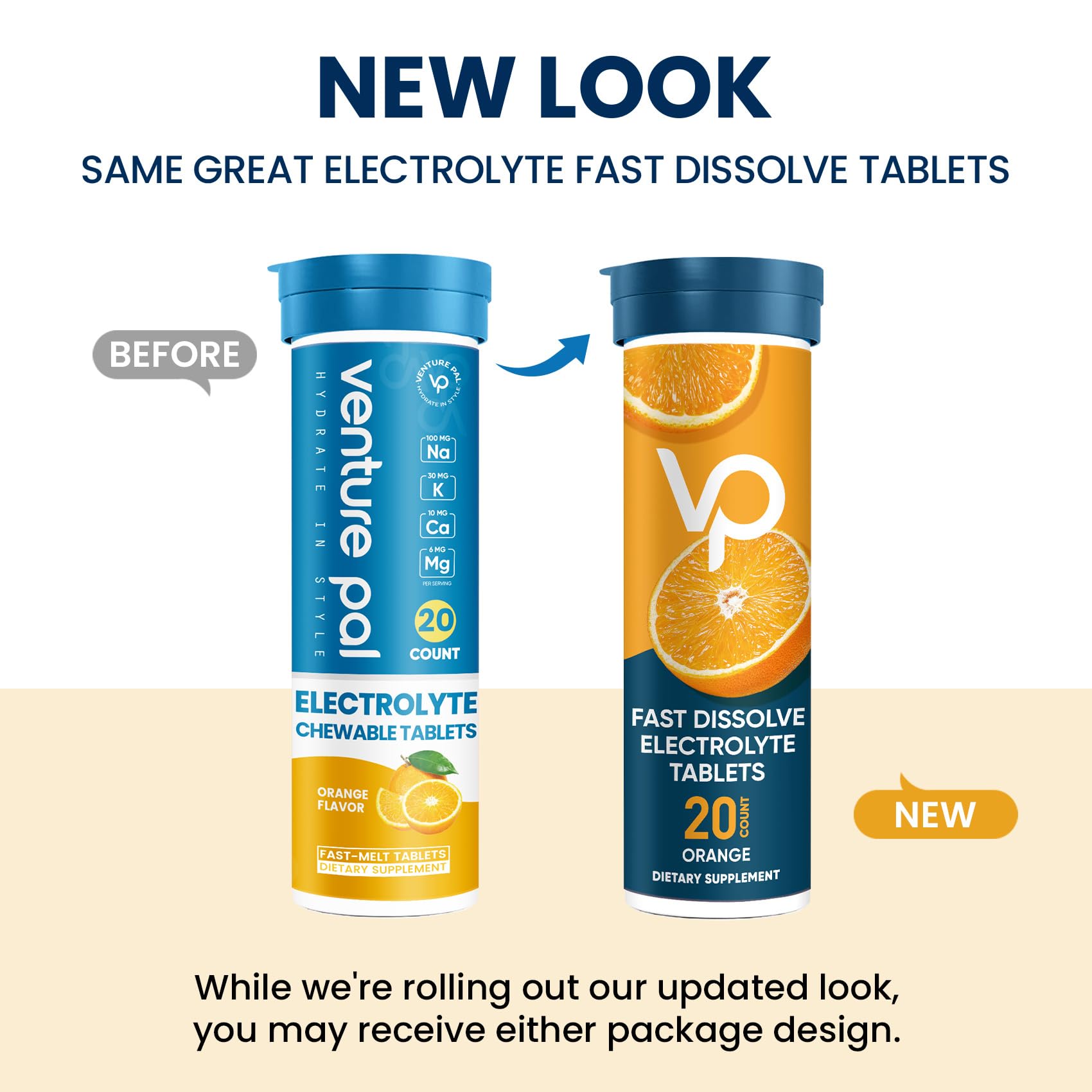 Venture Pal Chewable Electrolyte Tablets, Fast-Dissolve Sugar-Free ...