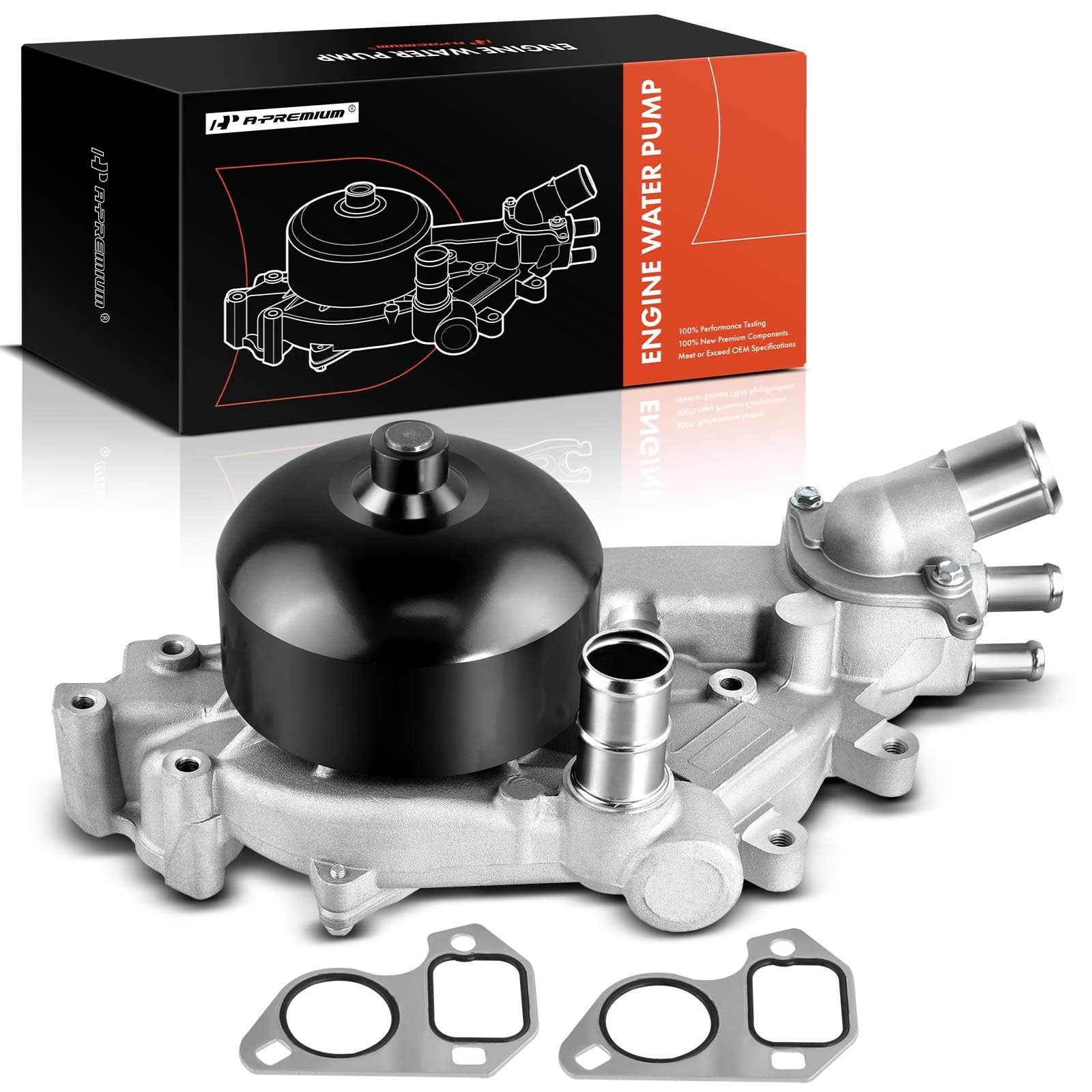 A-Premium Engine Water Pump W/Thermostat + Gasket + Pulley [OHV 8Cyl,5 ...