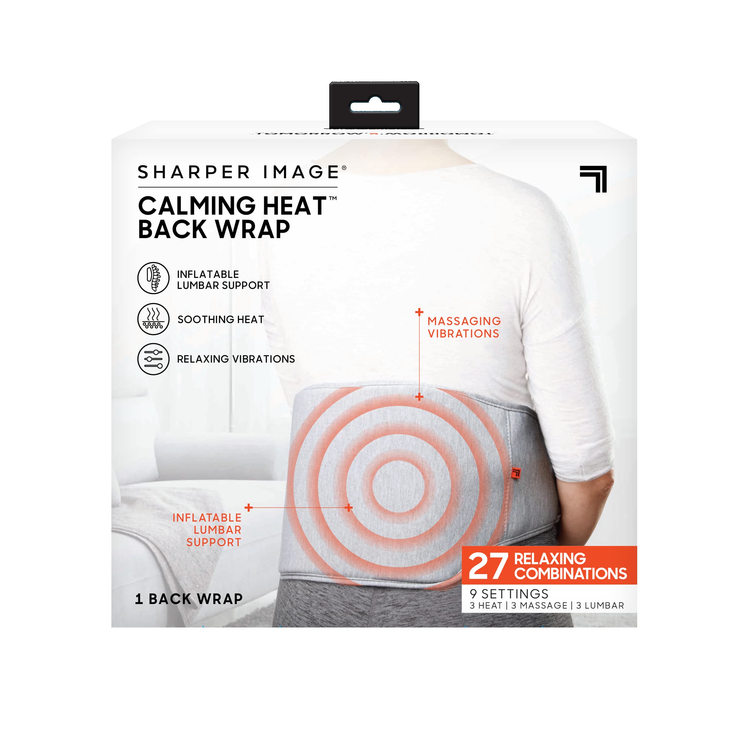Mua Calming Heat Back Wrap by Sharper Image- Electric Back Heating Pad ...