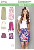 Amazon.com: Simplicity Easy-to-Sew Pattern 2451 Misses Skirts, Each in ...