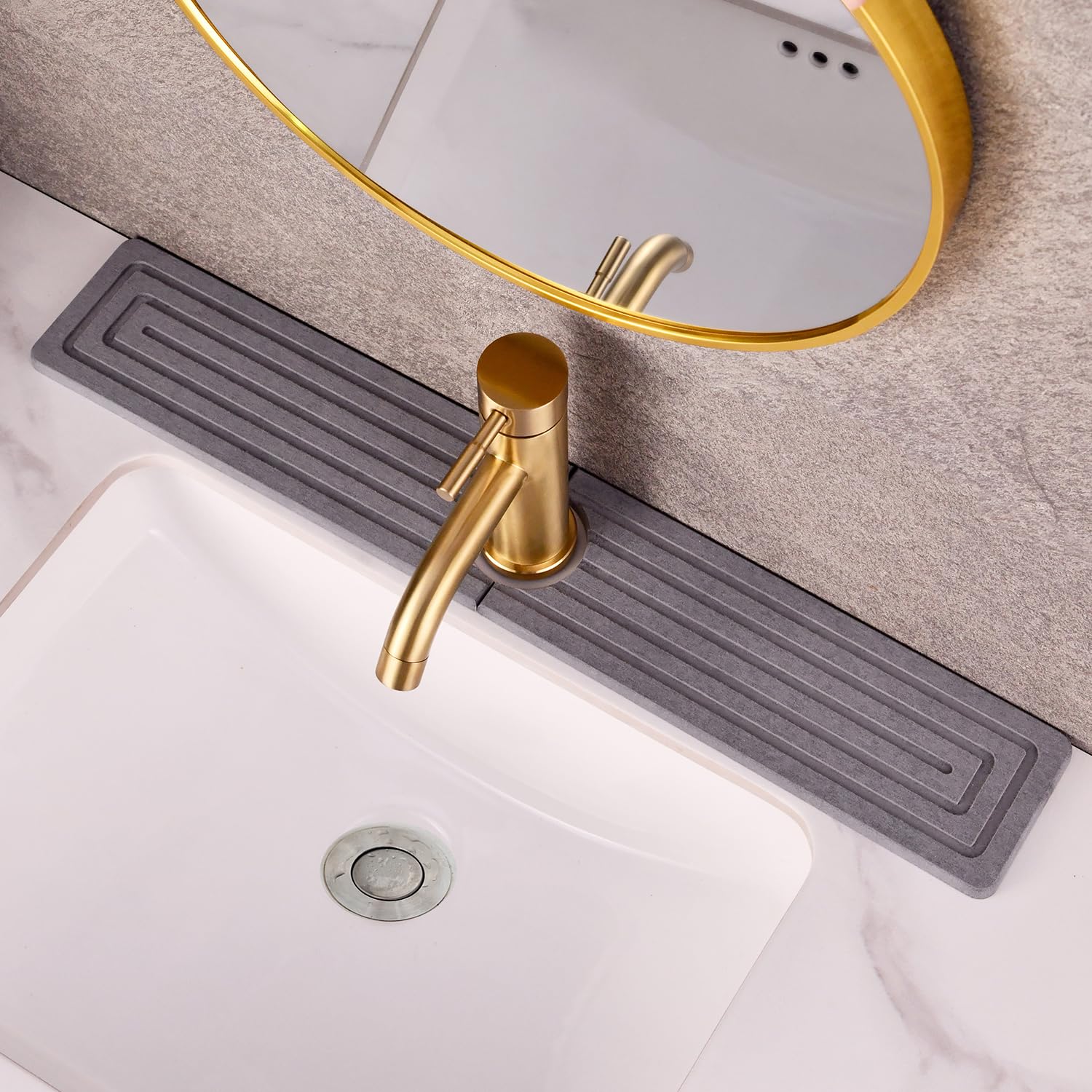 Kitchen Faucet Absorbent Mat-Sink Splash Guard,Prevents Moisture ...