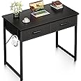 Amazon.com: Casaottima 32 Inch Small Office Computer Desk with 2 ...